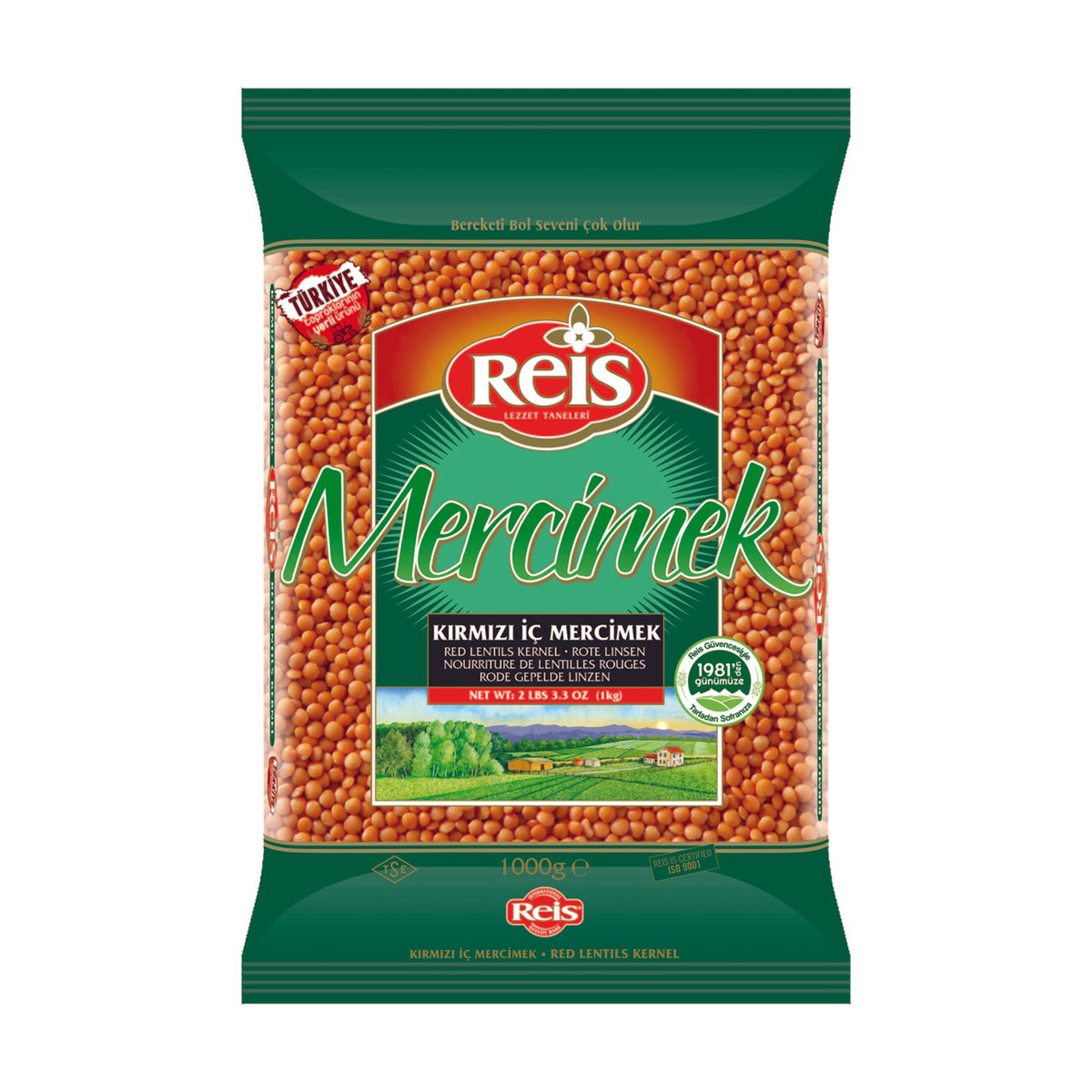 Reis Red Lentills 1kg-KIRMIZI IC MERCIMEK — marcheanatolia